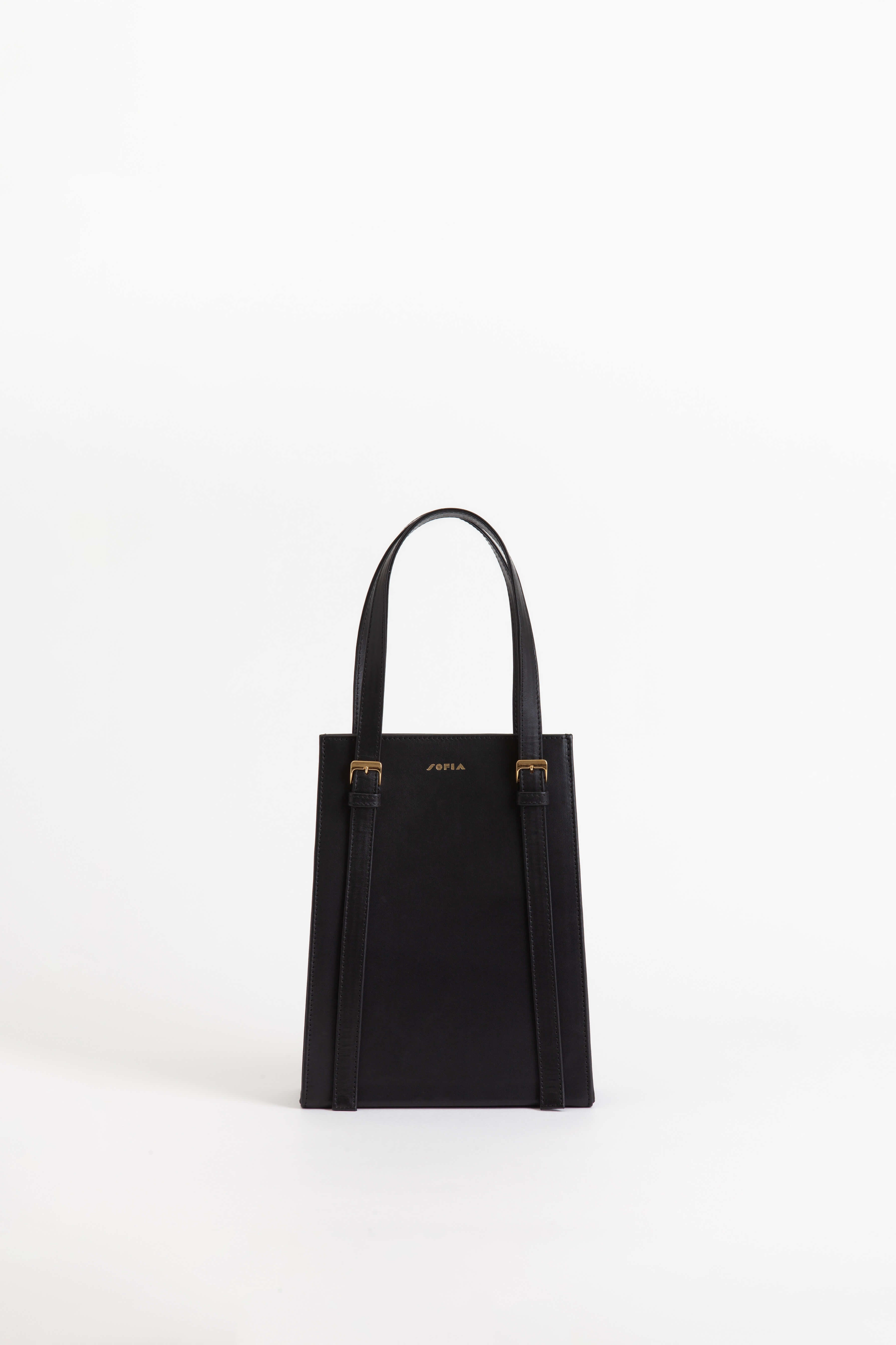 Nino Black - Minibags nera in pelle con manico corto, lungo, tracolla ...